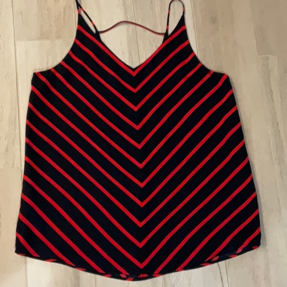 Tops | Silky Chevron Stripe Scrappy Tank | Poshmark